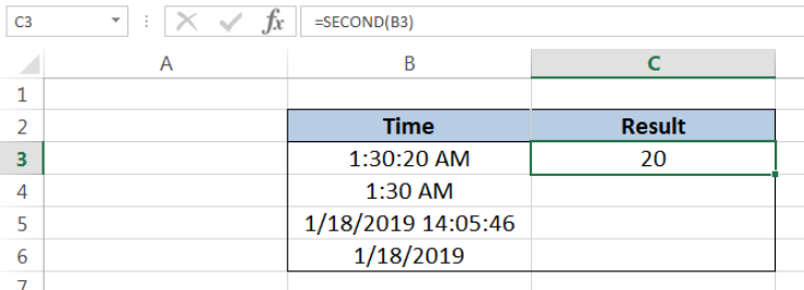 How to use the Excel SECOND function - Excelchat