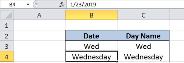 Excel Formula Get Day Name From Date Excelchat