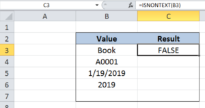 Excel ISNONTEXT function