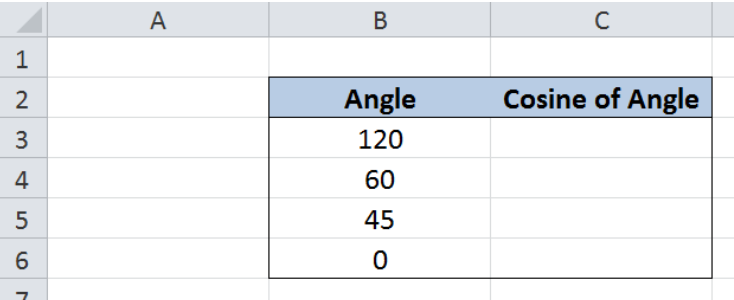 How to use the Excel COS function