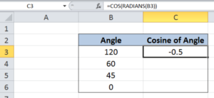 How to use the Excel COS function