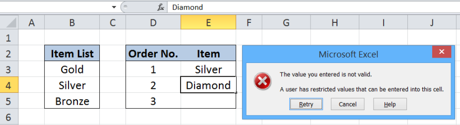 Excel formula: Data validation exists in list - Excelchat