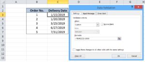 Excel formula: Data validation date in specific year - Excelchat