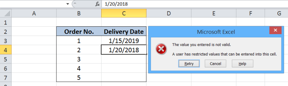 Excel Formula Data Validation Date In Specific Year Excelchat