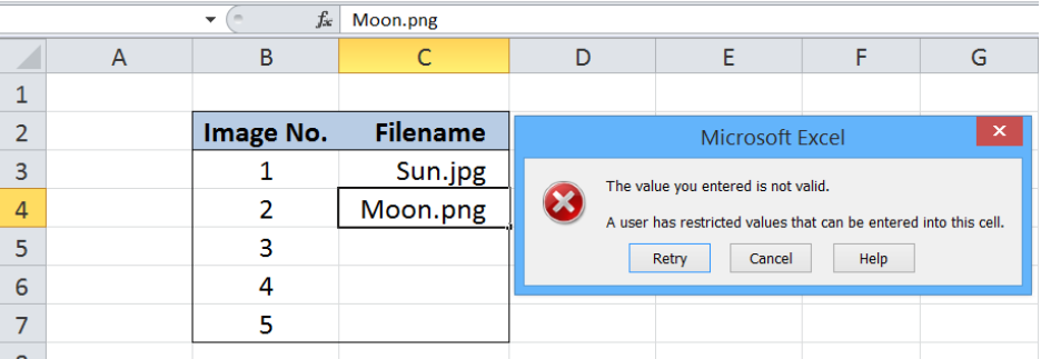 Excel formula: Data validation must contain specific text