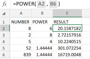 Excel Formula: How to use the Excel POWER function - Excelchat