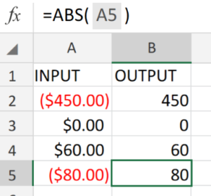 Excel formula: Change negative numbers to positive - Excelchat