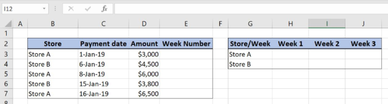 Excel formula: Sum by week number