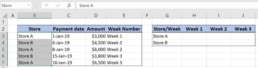Excel formula: Sum by week number