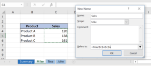 Indirect Named Range Different Sheet | Excelchat