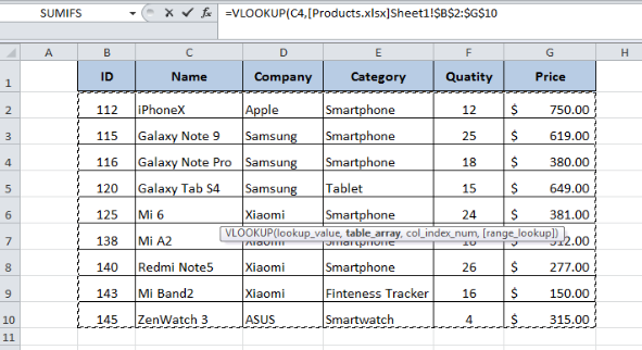 How to use VLOOKUP from another workbook in Excel
