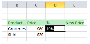 Excel formula: Decrease by percentage - Excelchat