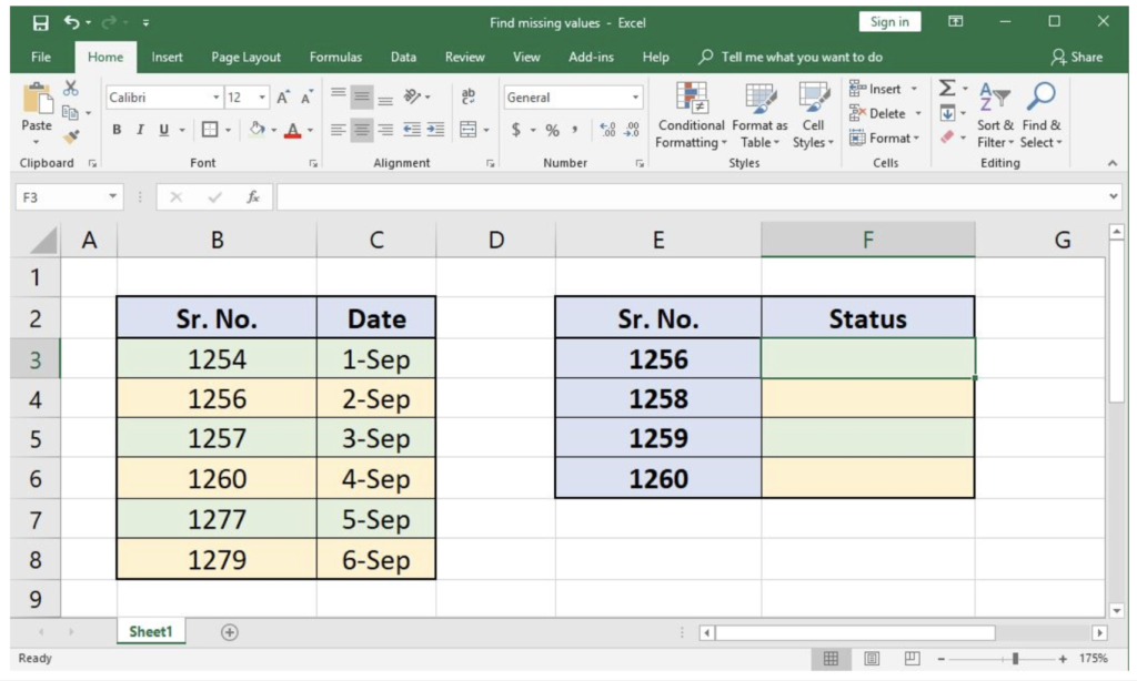 Excel Formula: How to find missing values in Excel - Excelchat