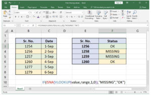 Excel Formula: How to find missing values in Excel - Excelchat