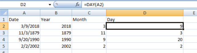 Excel Formula Get Day From Date Excelchat