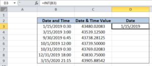 Excel formula: Extract date from a date and time