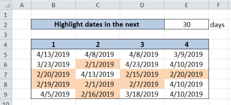 How To Highlight Dates In The Next N Days In Excel