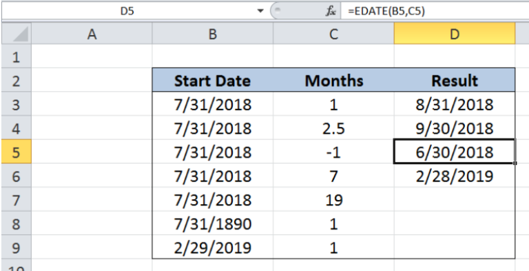 How to use the Excel EDATE function