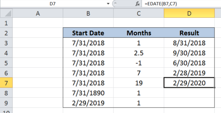 How to use the Excel EDATE function