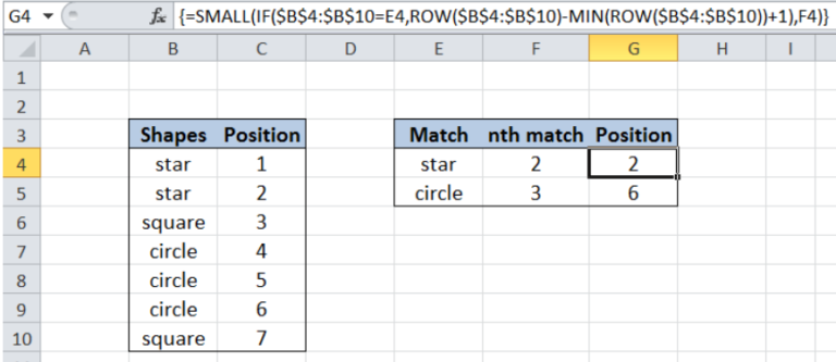 Excel formula: Get nth match - Excelchat