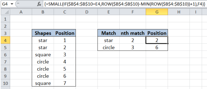 Excel formula: Get nth match - Excelchat