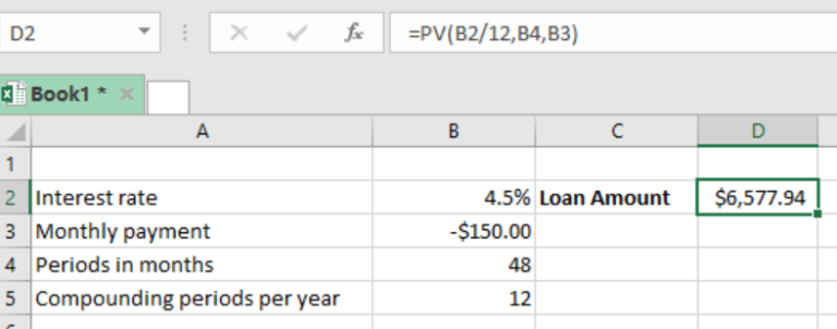 Excel Formula: How to use the Excel PV function - Excelchat