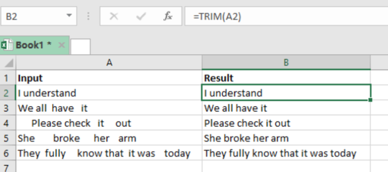 Excel Formula How To Use The Excel Trim Function Excelchat