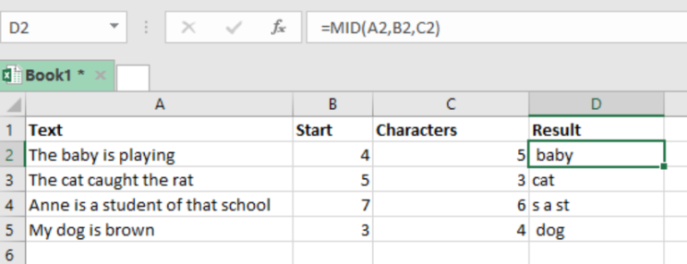 How to use the Excel MID function - Excelchat