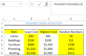 How to use the Excel RANDBETWEEN function - Excelchat
