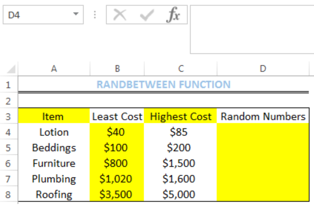 How To Use The Excel Randbetween Function Excelchat