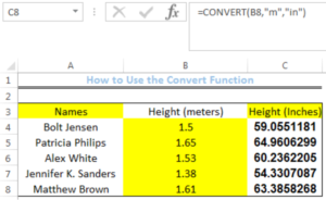 How to use the Excel CONVERT function