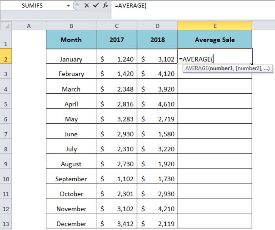 How to use the Excel AVERAGE function - Excelchat