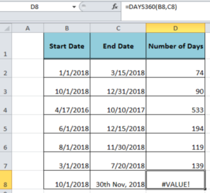 How to use the Excel DAYS360 function