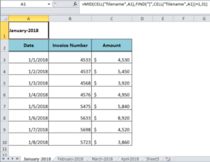 Excel formula: Get sheet name only