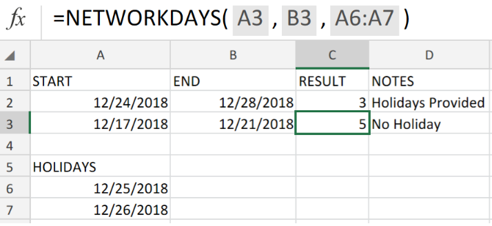 Excel Formula Get Workdays Between Dates Exceljet