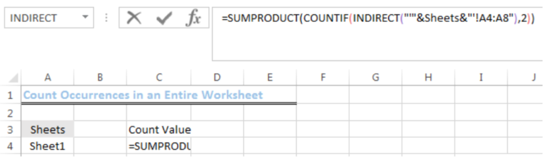 Excel Formula Count Occurrences In Entire Workbook Excelchat