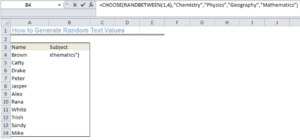 Excel formula: Random text values - Excelchat