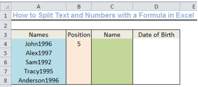 Excel formula: Split text and numbers