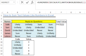 Excel formula: Sum text values like numbers - Excelchat
