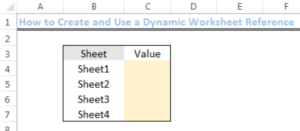 Excel formula: Dynamic worksheet reference