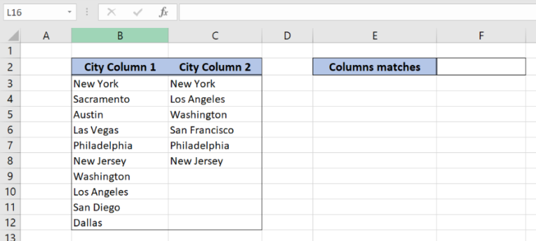Excel formula: Count matches between two columns