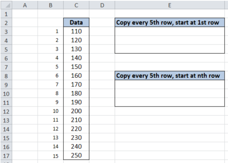Excel formula: Copy value from every nth row - Excelchat