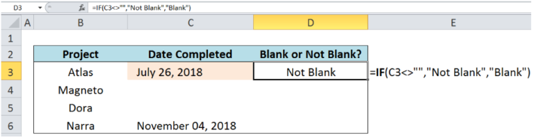 Excel formula: If cell is not blank - Excelcht