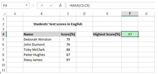 Excel Formula: How to use the Excel MAX function - Excelchat