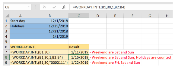 How to use the Excel WORKDAY.INTL function - Excelchat