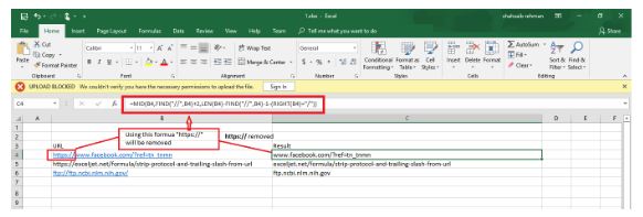 Excel Formula Strip Protocol And Trailing Slash From Url Excelchat