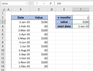 How to get fixed value every N months in Excel - Excelchat