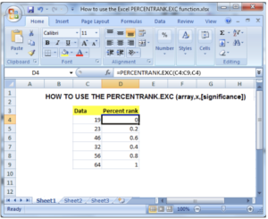 How to use the Excel PERCENTRANK.EXC function - Excelchat
