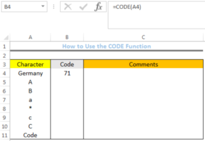 Excel Formula: How to use the Excel CODE function - Excelchat