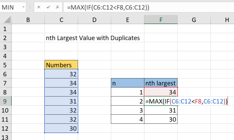 Excel Formula Nth Largest Value With Duplicates Excelchat